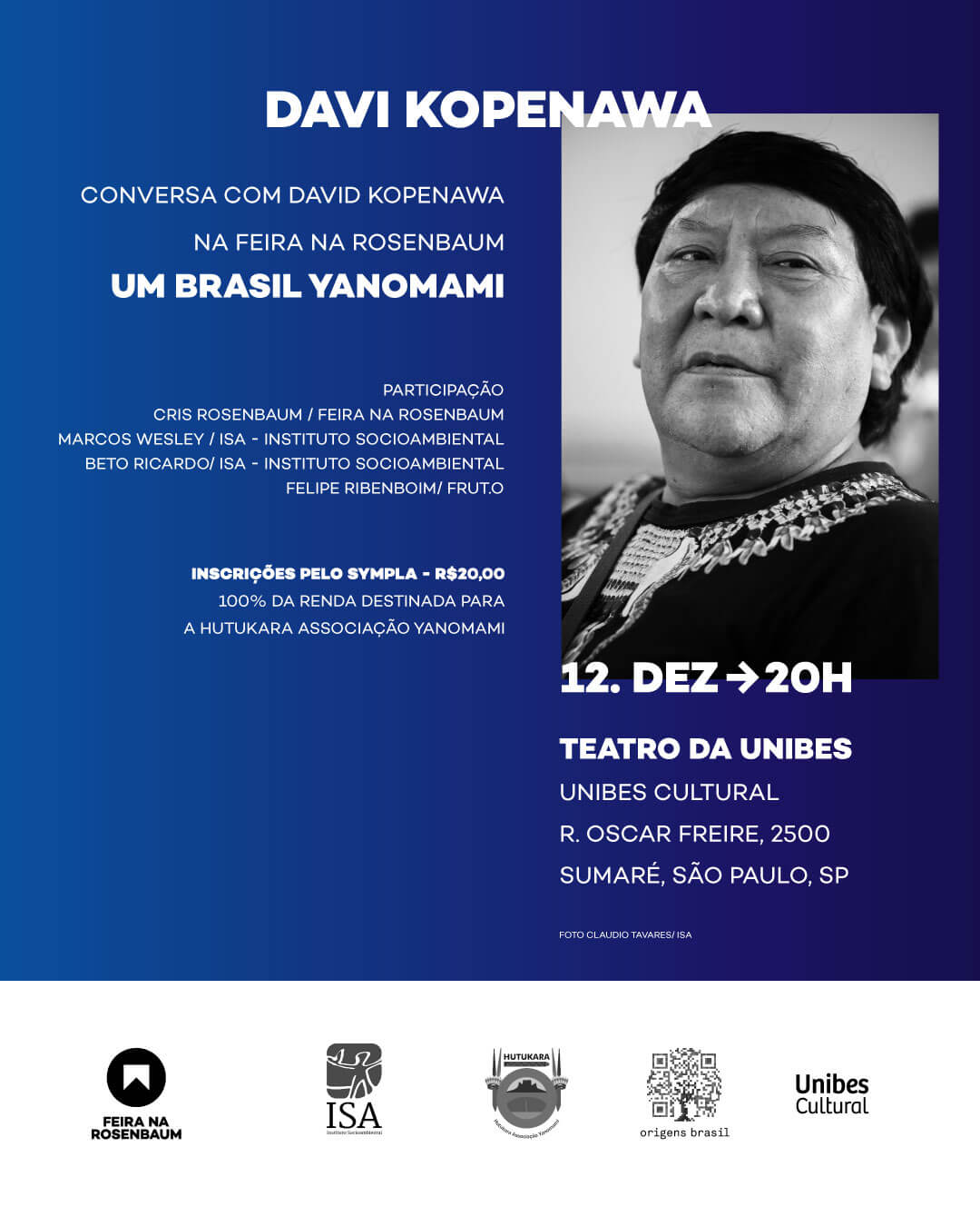 Davi Kopenawa - Um Brasil Yanomami, na Feira na Rosenbaum - Feira na ...